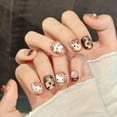 Yihe Original [Meow Brown Sweet Grid] Kitty Cat Brown Orange Contrast ...