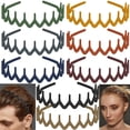 8 PCS Non Slip Fashion Effortless Plastic Headbands with Teeth Comb ...