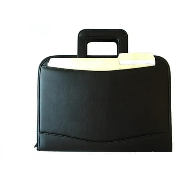 LeatherBelief Portfolio 3 Rings Binder 1 inch, PU Leather Padfolio with ...