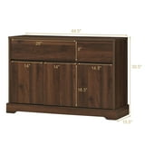 Gymax 2-Drawer Buffet Sideboard, Console Table & Dining Room Storage ...