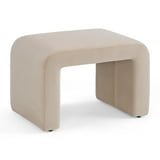 Better Homes & Gardens Juliet Velvet Waterfall Ottoman, Beige - Walmart.com