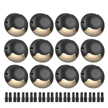 LEONLITE Recessed Deck Lights, Low Voltage LED Step Lights, Landscape ...