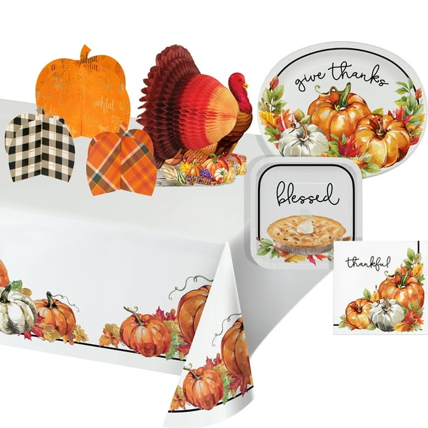 Way to Celebrate Traditional Thanksgiving Tableware & Centerpiece Kit ...