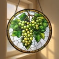 Decorative Grape Leaf Stained Glass Suncatcher – Window Art - Walmart.com