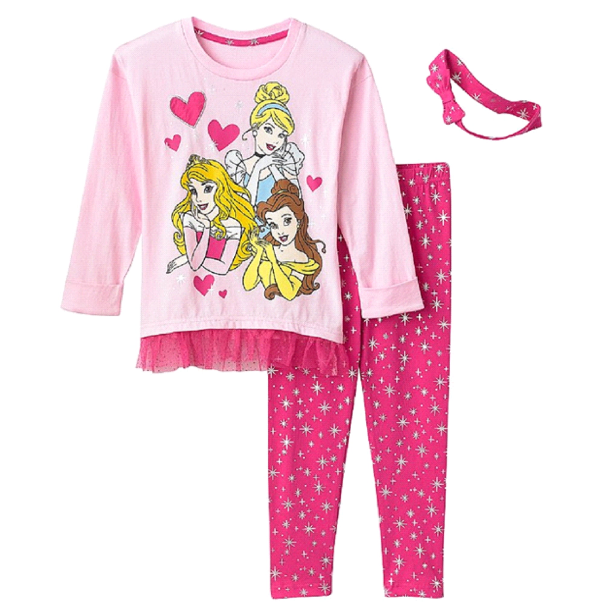 Disney Princess Little Girls Tunic, Leggings and Headband (Medium 5 ...