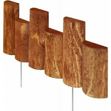 Greenes Fence 7" x 18" Brown Wood Garden Border Edging (6 Pack ...