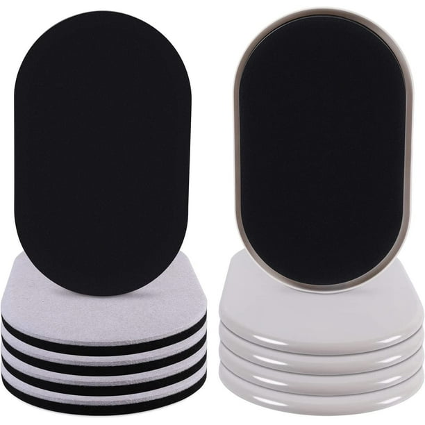 Ezprotekt 8 Pack 9-1/2" x 5-3/4" Oval Reusable Large Furniture Sliders ...