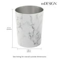 mDesign Small Round Metal 1.7 Gal. Trash Wastebasket/Recycling Can ...