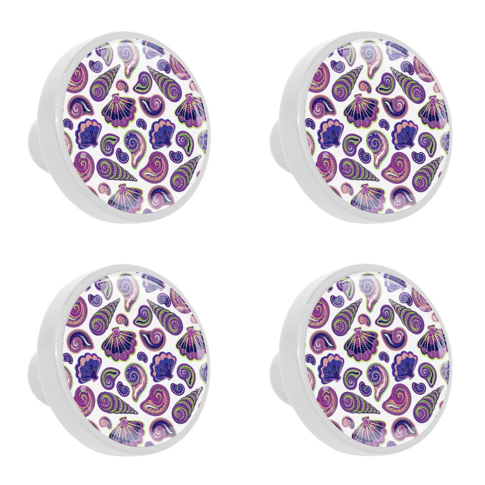 4 Pcs Sea Shells Knobs for Kitchen Cabinet Cupboard Dresser Bookcase ...