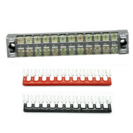 Dalazy Double Rows 12 Positions 600V 15A Barrier Double rows terminal ...