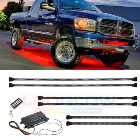 LEDGlow 6pc Million Color SMD LED Wireless Truck Underbody Underglow ...
