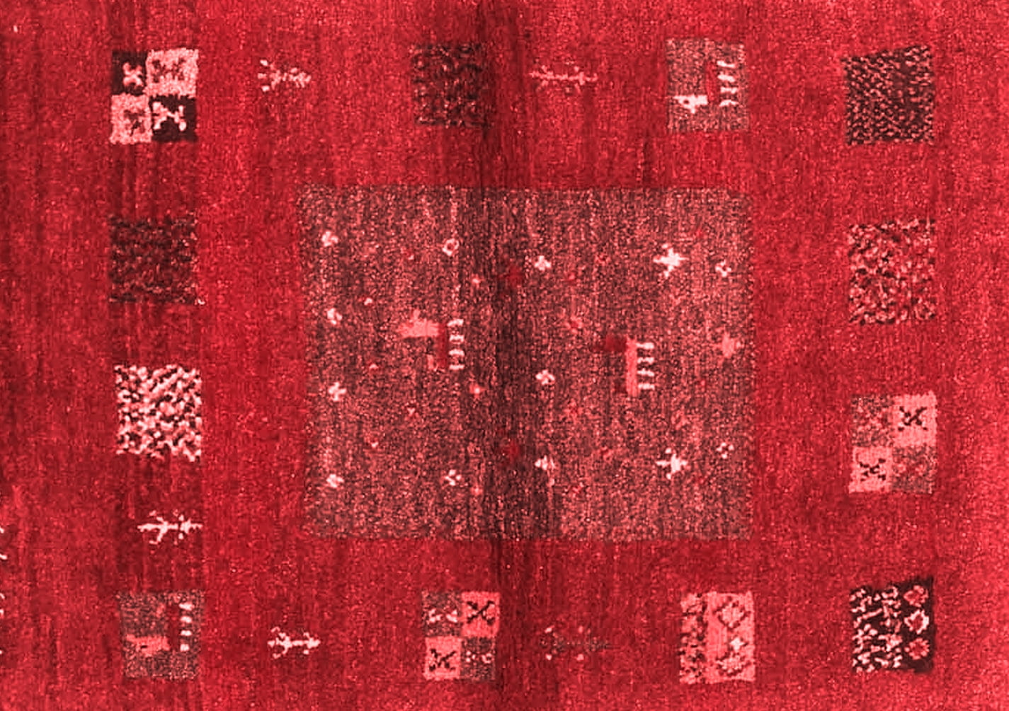 Ahgly Company Indoor Rectangle Abstract Red Contemporary Area Rugs, 7 ...