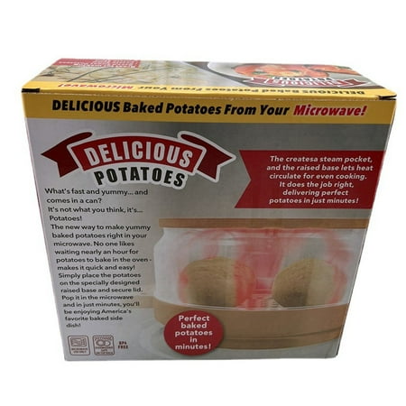 Potato Roast Pot Microwave Potato Rack Bacon Non-Stick Lid Pan Kitchen ...