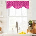 Abstract Love Heart Tie Up Valance Curtains Dark Pink Square Texture ...