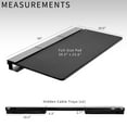 VIVO Black 60" x 30" Concealed Cable Table Top w/ Pad for Standing Desk ...