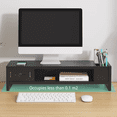 FTCBJJA Monitor Stand Riser with Pen Holder and Drawer, Computer ...