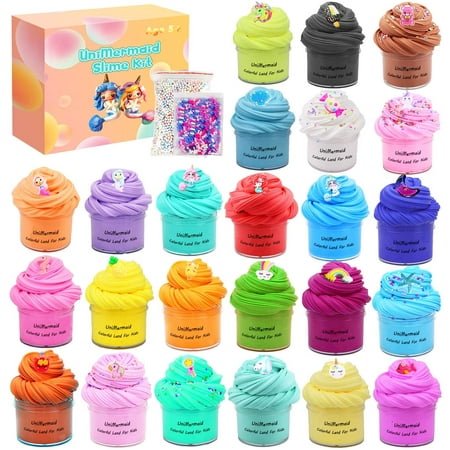 IGUOHAO 24 Packs Mini Butter Slime, with Various UniMermaid Ocean Theme ...