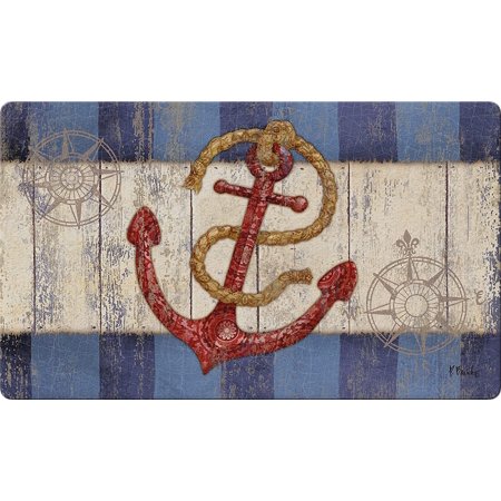 Toland Home Garden 18 by 30-Inch Rustic Anchor and Compass Indoor ...