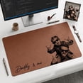 Custom Dad Sketch Leather Mouse Pad, Personalized Father's Day Desk ...