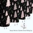 Basics Bathroom Shower Curtain, Water Resistant Fabric with Grommets ...