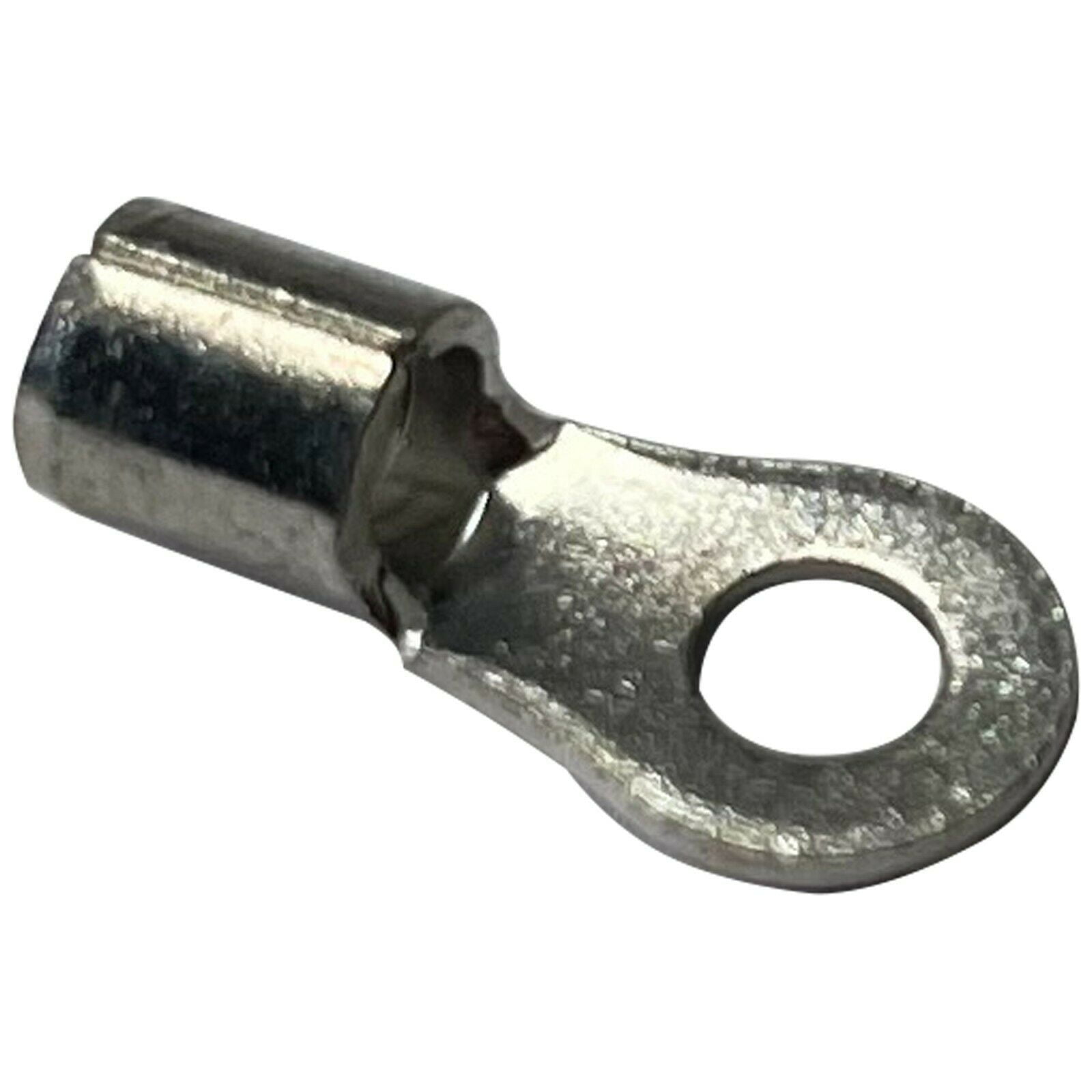 (100) Non-Insulated 12-10 AWG Gauge Ring Connector #8 Stud Electrical Wire Terminal - USA ...