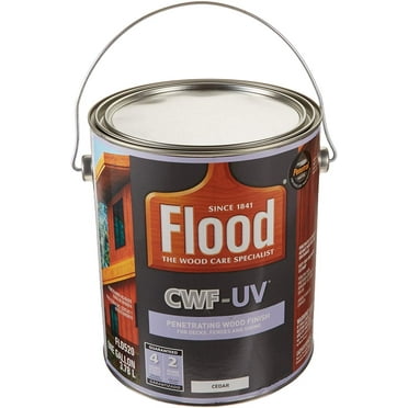 Flood CWF-UV® Wood Stain, Transparent Cedar Finish Deck Sealer, 1 ...
