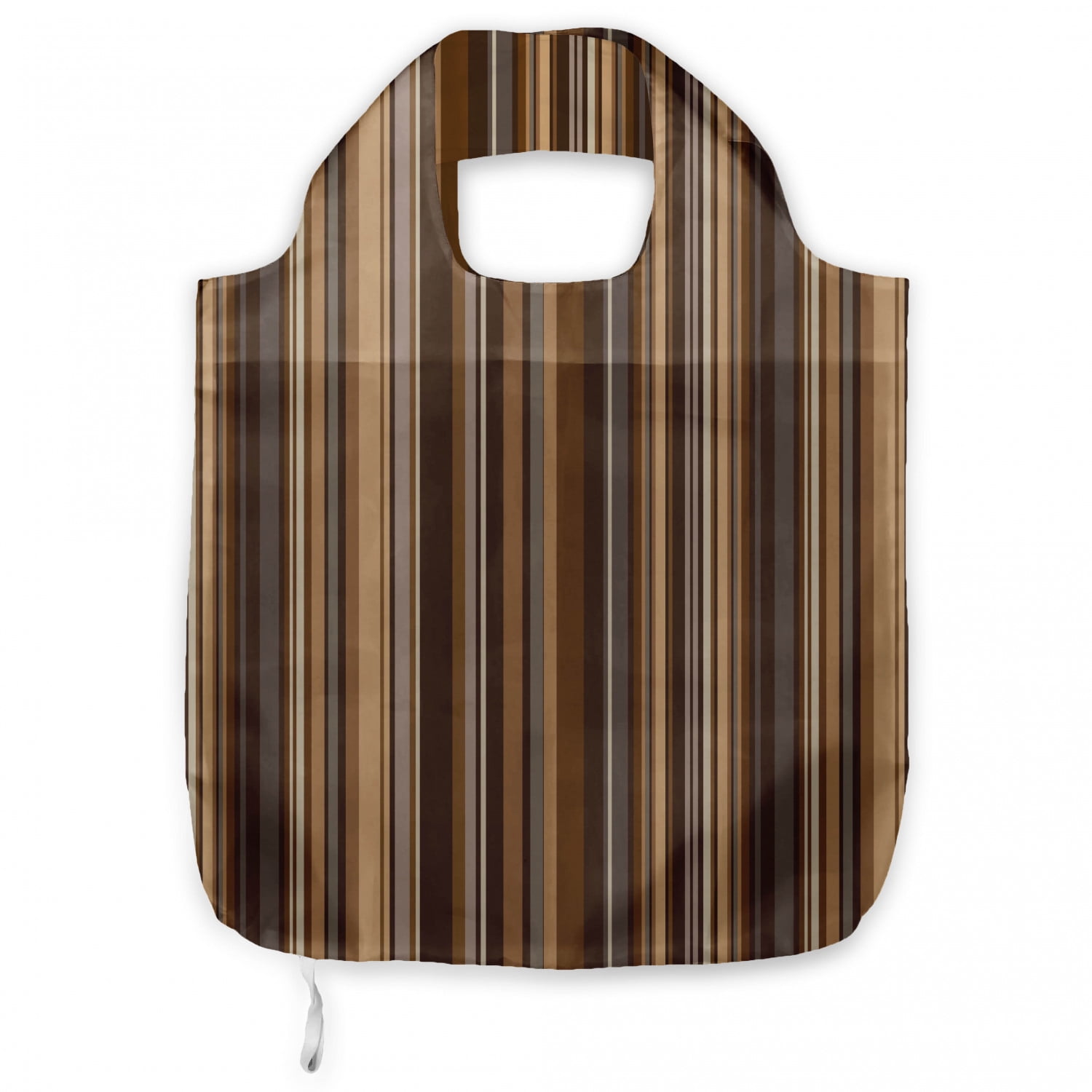 Abstract Fabric Shopping Tote, Vertical Lines in Earthen Toned Color ...