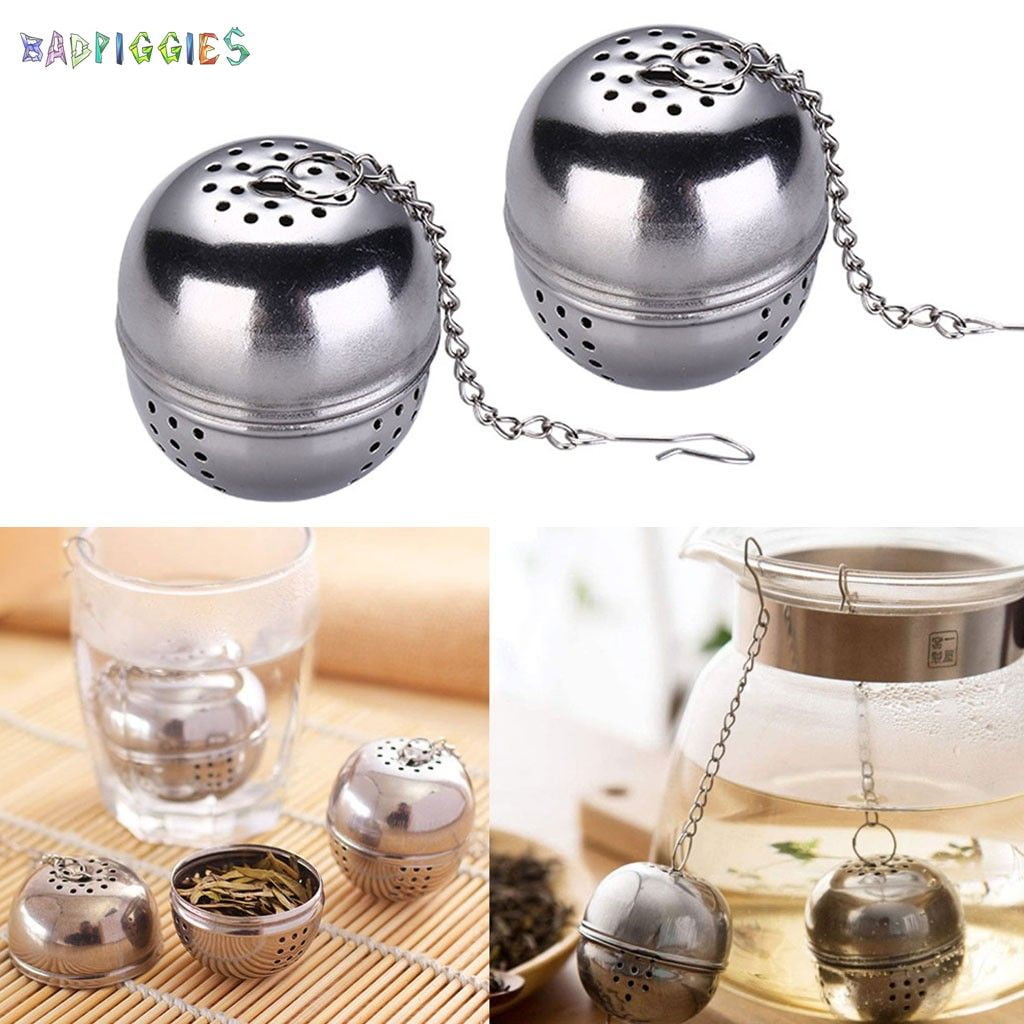 BadPiggies 2 Pcs Stainless Steel Mesh Tea Ball Infuser Strainers 1.6 ...
