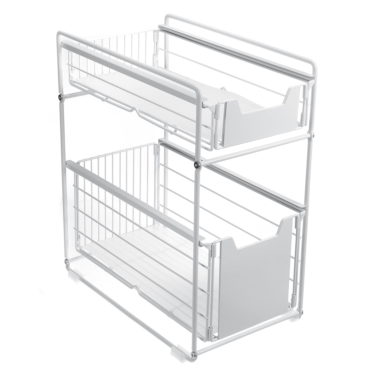 2 Tiers Bathroom Metal Storage Rack Sink Shelf Spices Bottle Utensils ...