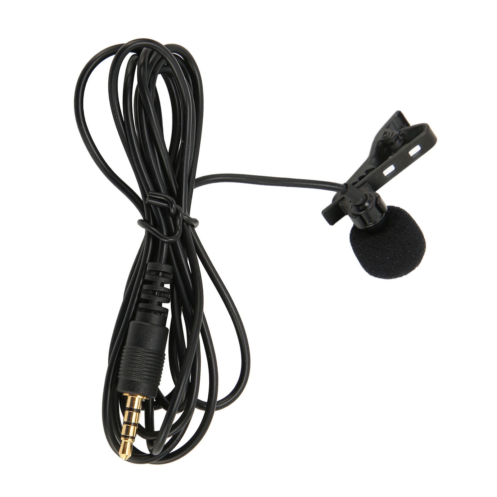 Portable Collar Clip Mic, Plug and Play Clear Sound Lavalier Microphone ...