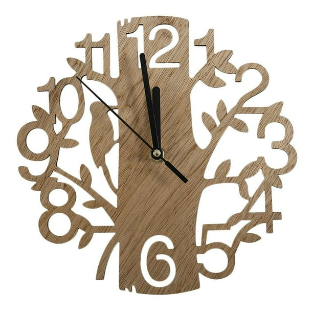 Modern Wood Vintage Design Wall Clock Fashion Style Home Living Room ...