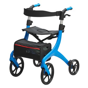 Vive Mobility Ultra Lightweight Rollator Walker with Seat - Foldable ...