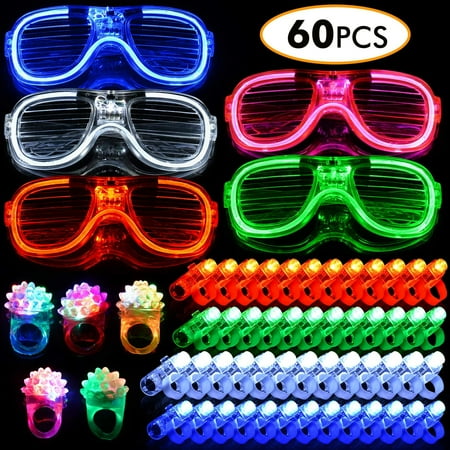 HHHC 60 Pack LED Light Up Toys Party Favors Bulk Glow in the Dark Party ...