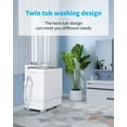 KUPPET Compact Twin Tub Mini Washing Machine 26lbs, Washer(18lbs ...