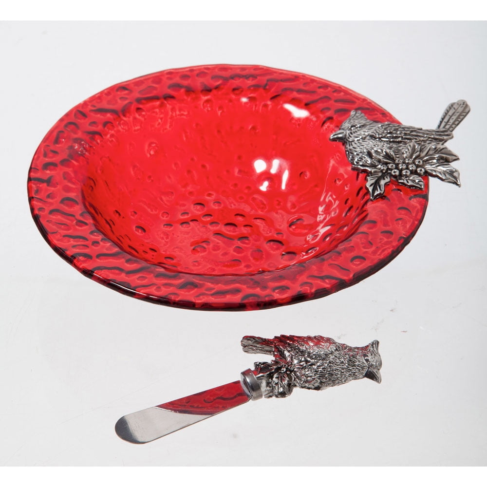 Christmas Cardinal Glass Dip Bowl - Walmart.com