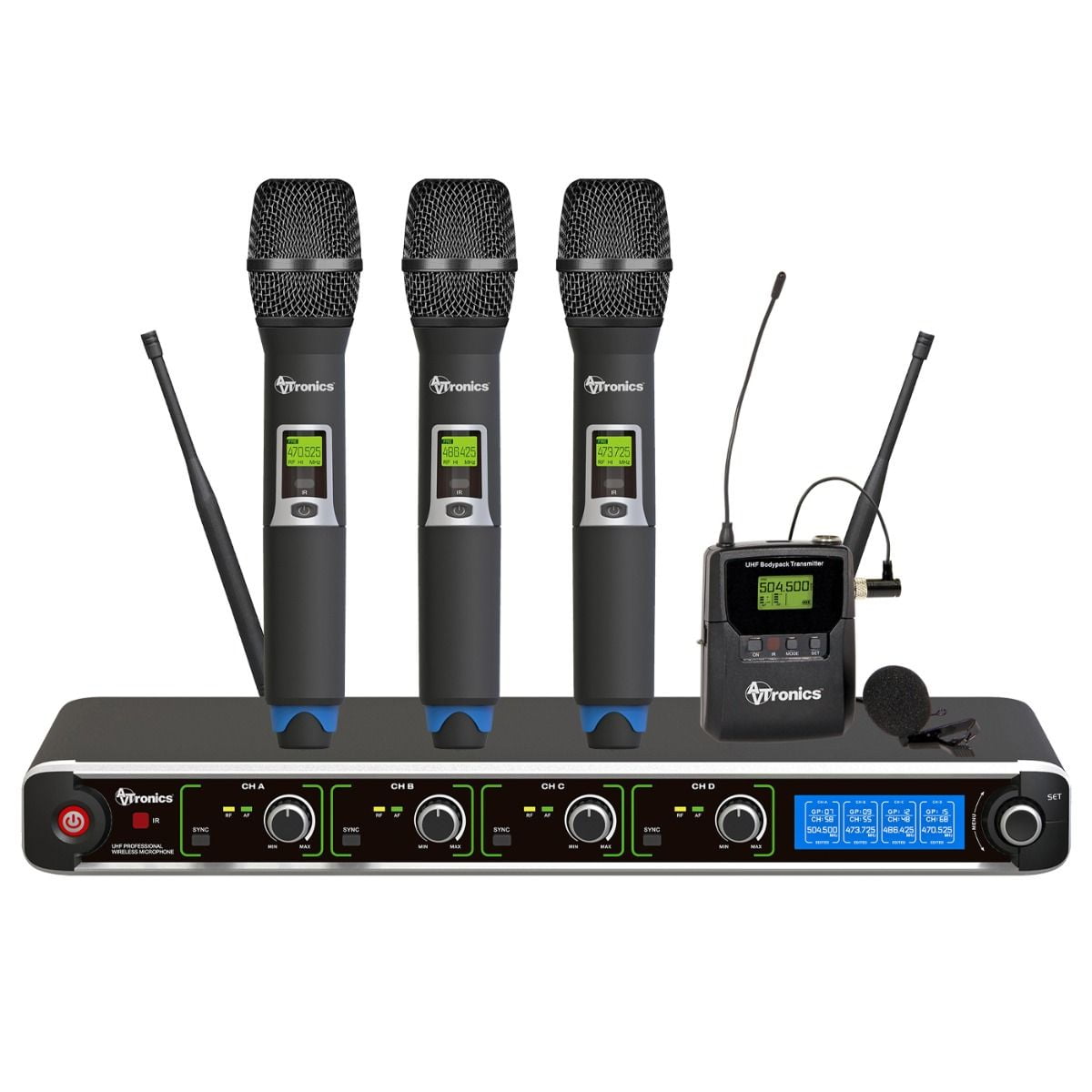 AVTronics Professional Wireless Microphone System | 200 Channels, 3 ...
