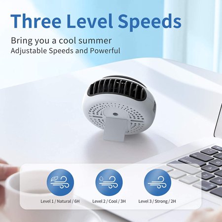Mini Neck Fan, Small Portable Fan With 3 Speed Adjustment, 1200mAh ...
