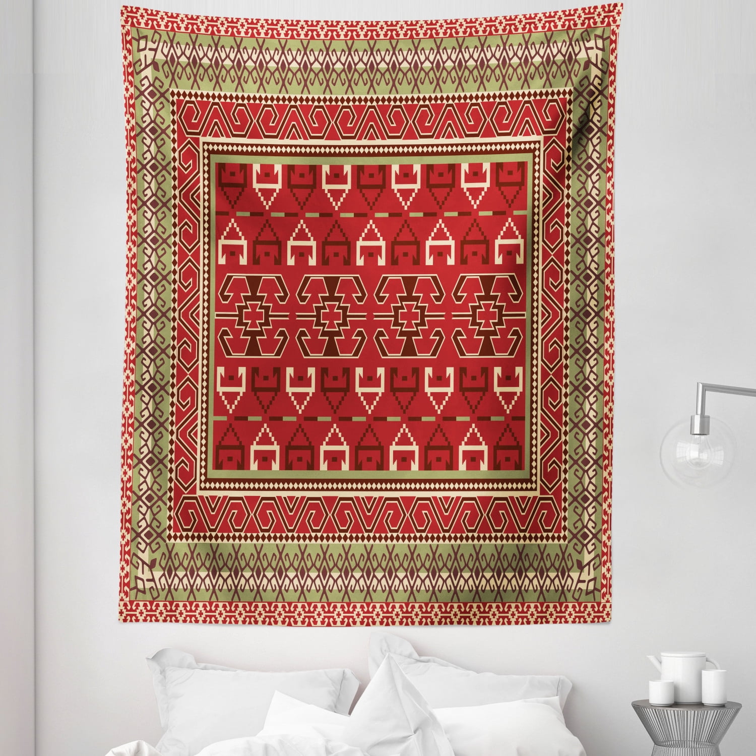 Turkish Pattern Tapestry, Rectangular Frames and Abstract Shapes with ...