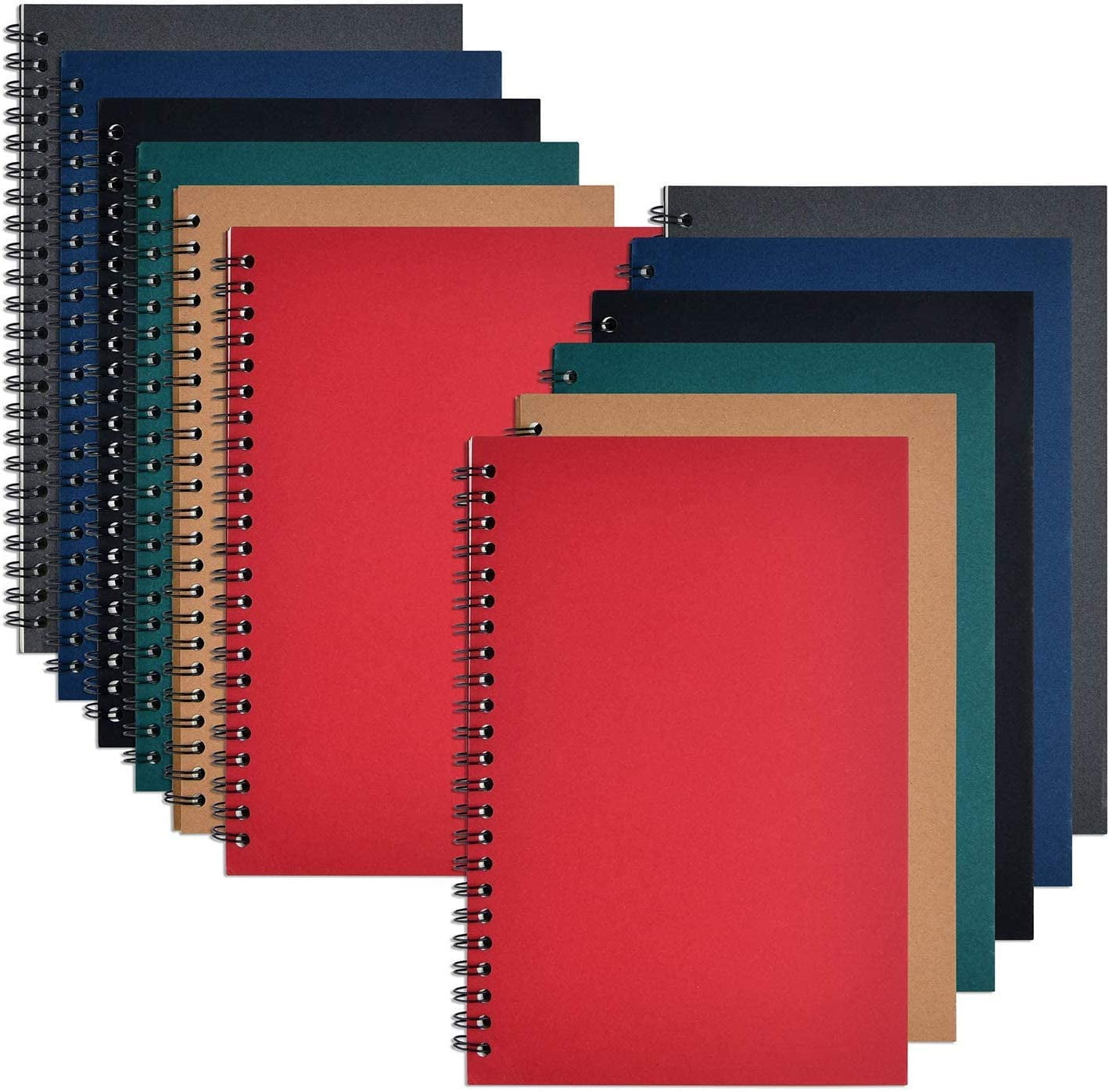 M-Aimee 12 Pieces Soft Cover Notebooks with Lined Paper 8.3 inch x 5.5 ...