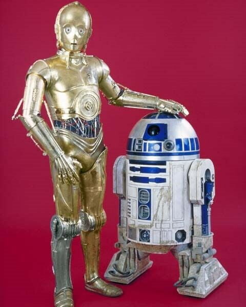 Star Wars C3PO full length pose with R2D2 24x30 inch Poster - Walmart.com