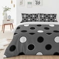 Black White Polka Dots California King Duvet Cover Set, Modern ...