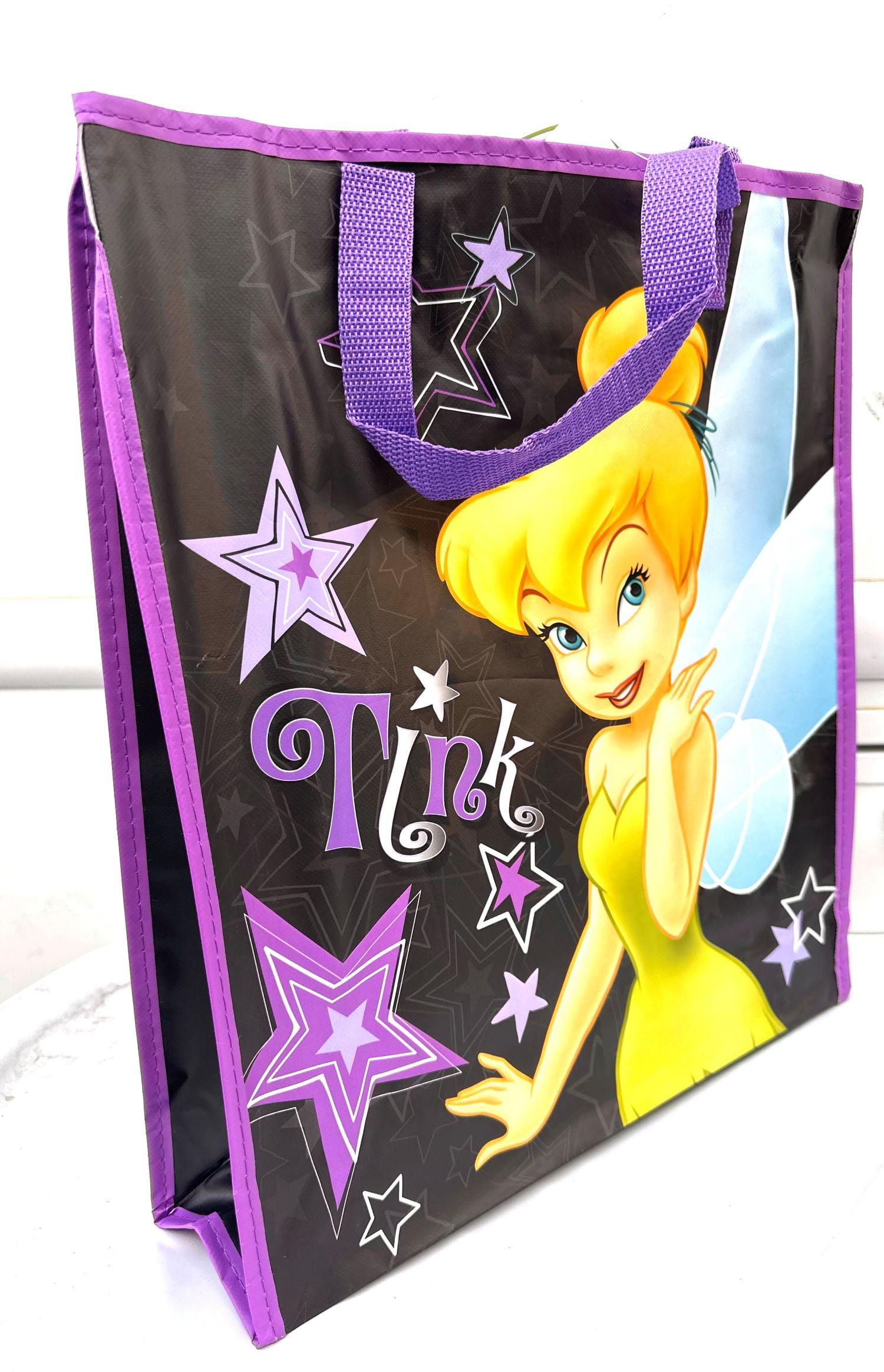 Disney Fairy Tinker Bell Tink Black Recyclable Reusable Shopping Tote ...