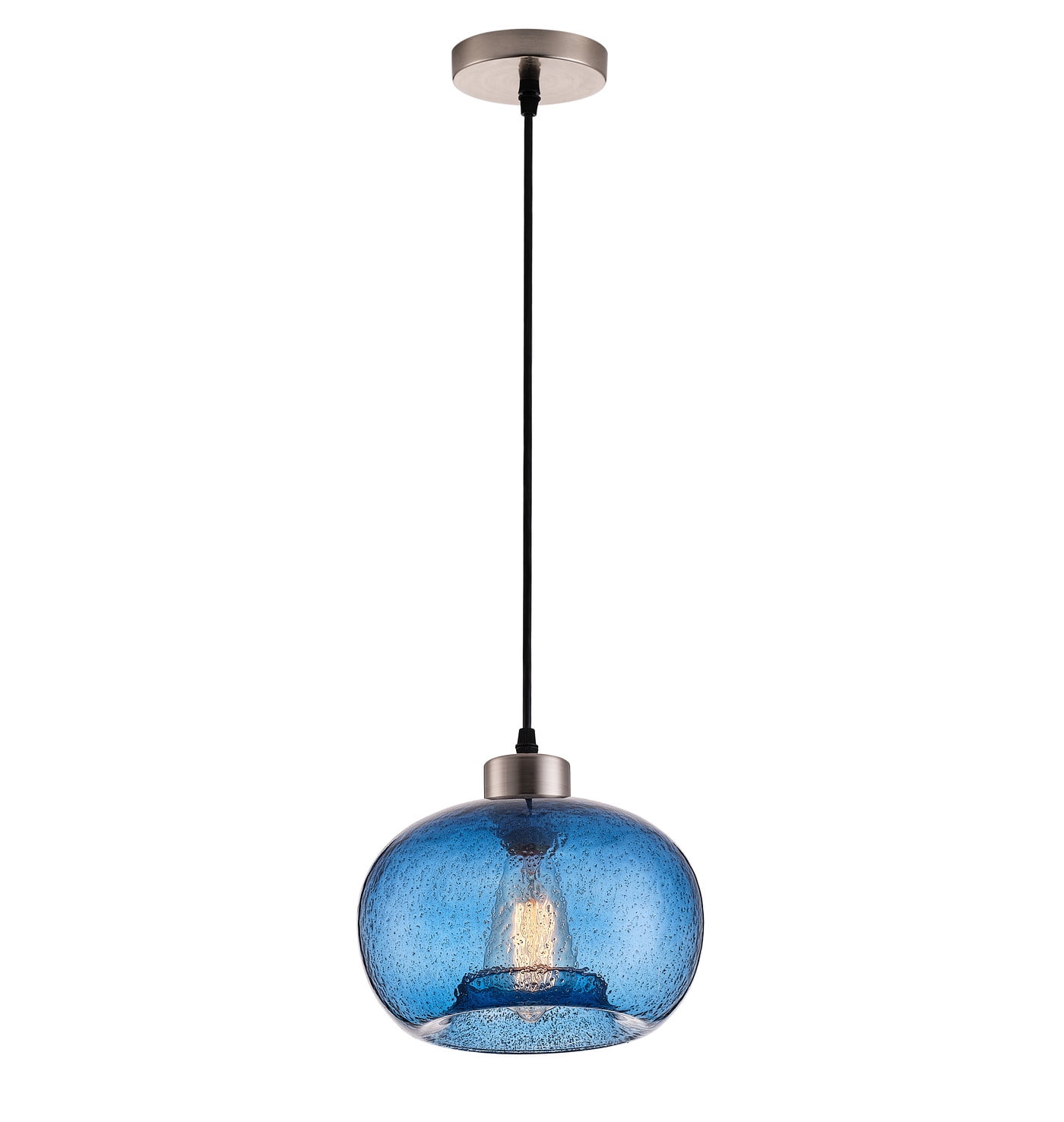 Aiwen Blue Glass Pendant Light Globe Shade Ceiling Lamp E27 Base Light ...