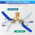 Two-way water divider for garden hose, made of pure copper to prevent ...