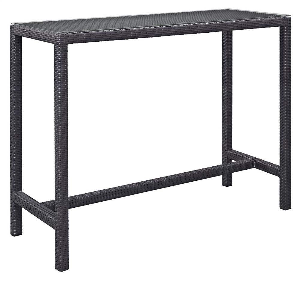 Modway Convene Wicker 51 in. Rectangular Patio Bar Table - Walmart.com ...