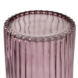 Better Homes & Gardens 9.8" Pink Ribbed Glass Vase Modern Decorative ...