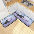 2-Piece Kitchen Mat Set Non Slip Washable Floor Mats Decorative Rugs ...