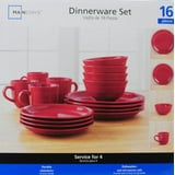 Mainstays Stoneware Assorted Colors Dinnerware Set, 16 Piece - Walmart.com