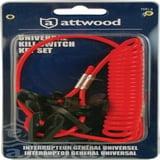 Attwood 7591-6 Universal Boat Kill Switch Key Set for Johnson, Evinrude ...