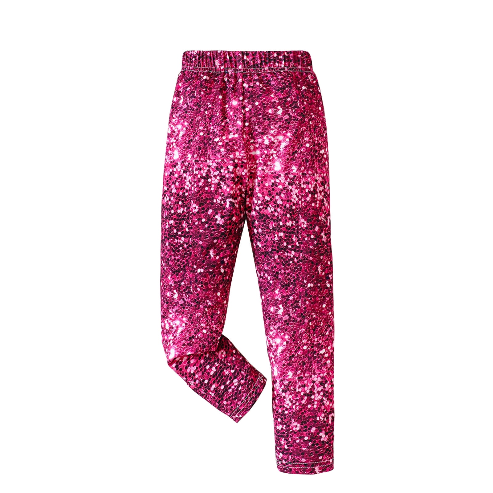 Felwors Girls Spring And Autumn Patterned Elastic Leggings Casual Pants